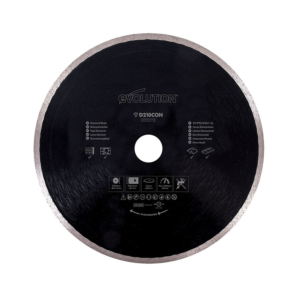 Disc diamantat, pentru fierastraie circulare Evolution 210mm, Ø210 x 2 ...