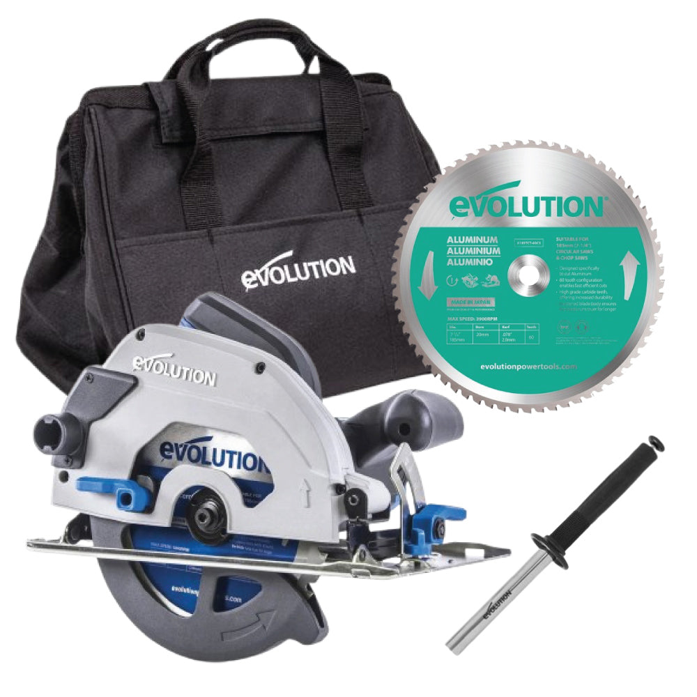 Pachet fierastrau circular de mana Evolution S185CCSL 185 mm + disc ot — Evolution Power Tools ...